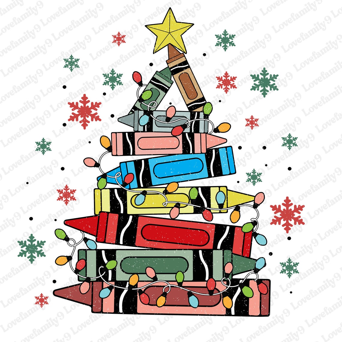 Christmas Crayon Tree PNG, Crayon Tree Light Png, Teacher Christmas Png ...
