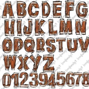 Personalized Football Png Bundle Football Hand Drawn - Etsy