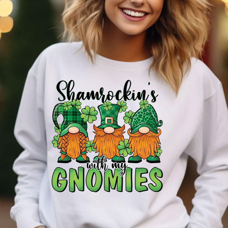 St. Patrick's Day Shamrockin' With My Gnomies Png, Patricks Day Gnome ...