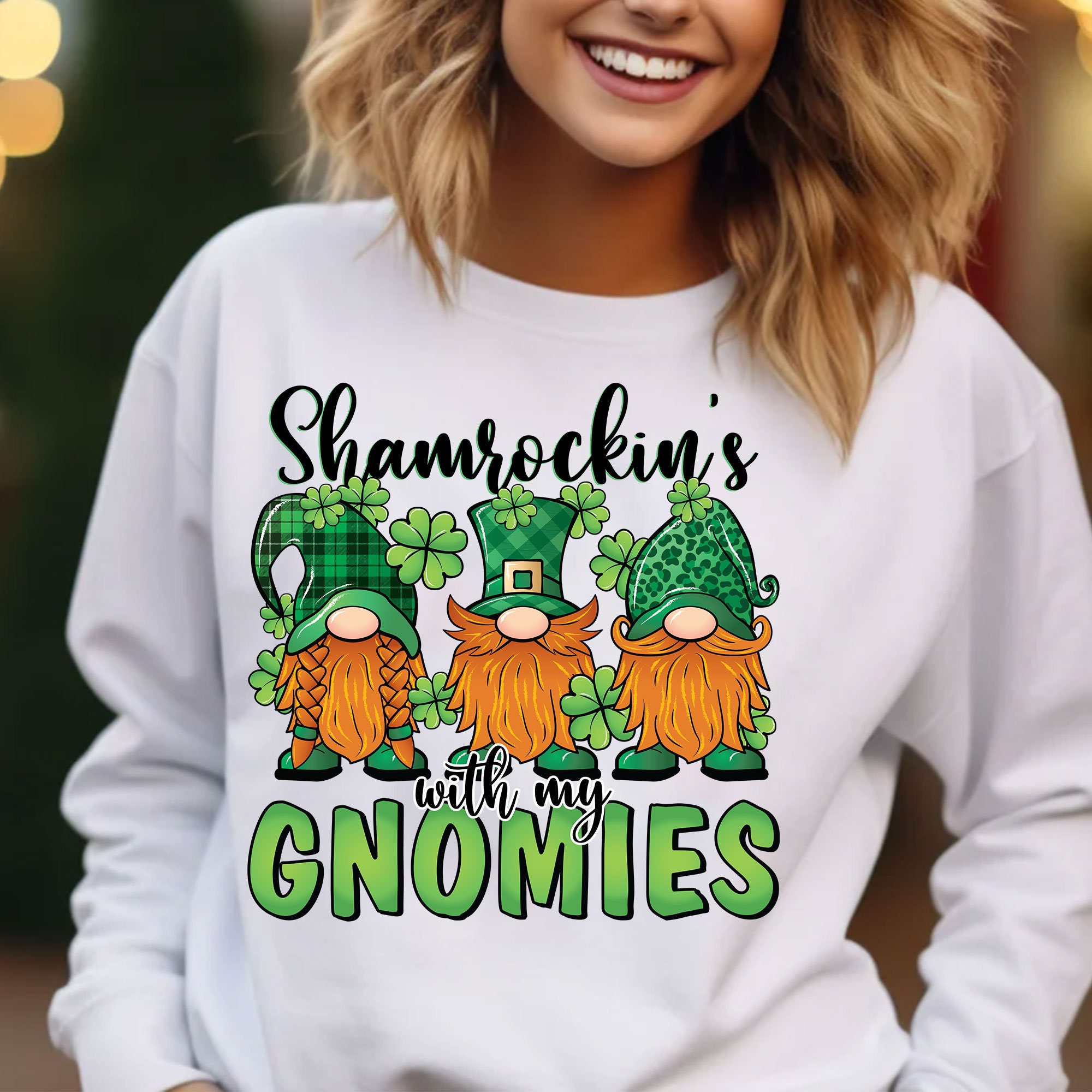 St. Patrick's Day Shamrockin' With My Gnomies Png, Patricks Day Gnome ...