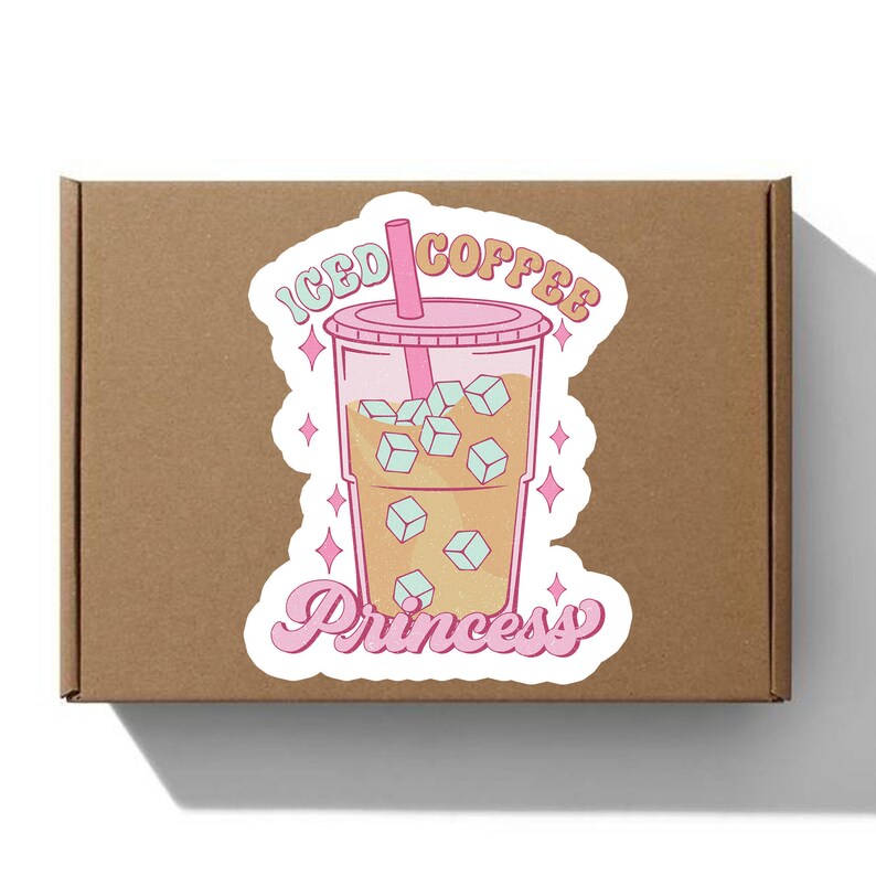 Iced Coffee Princess PNG, Cute Iced Coffee Sublimation Design, Coffee ...