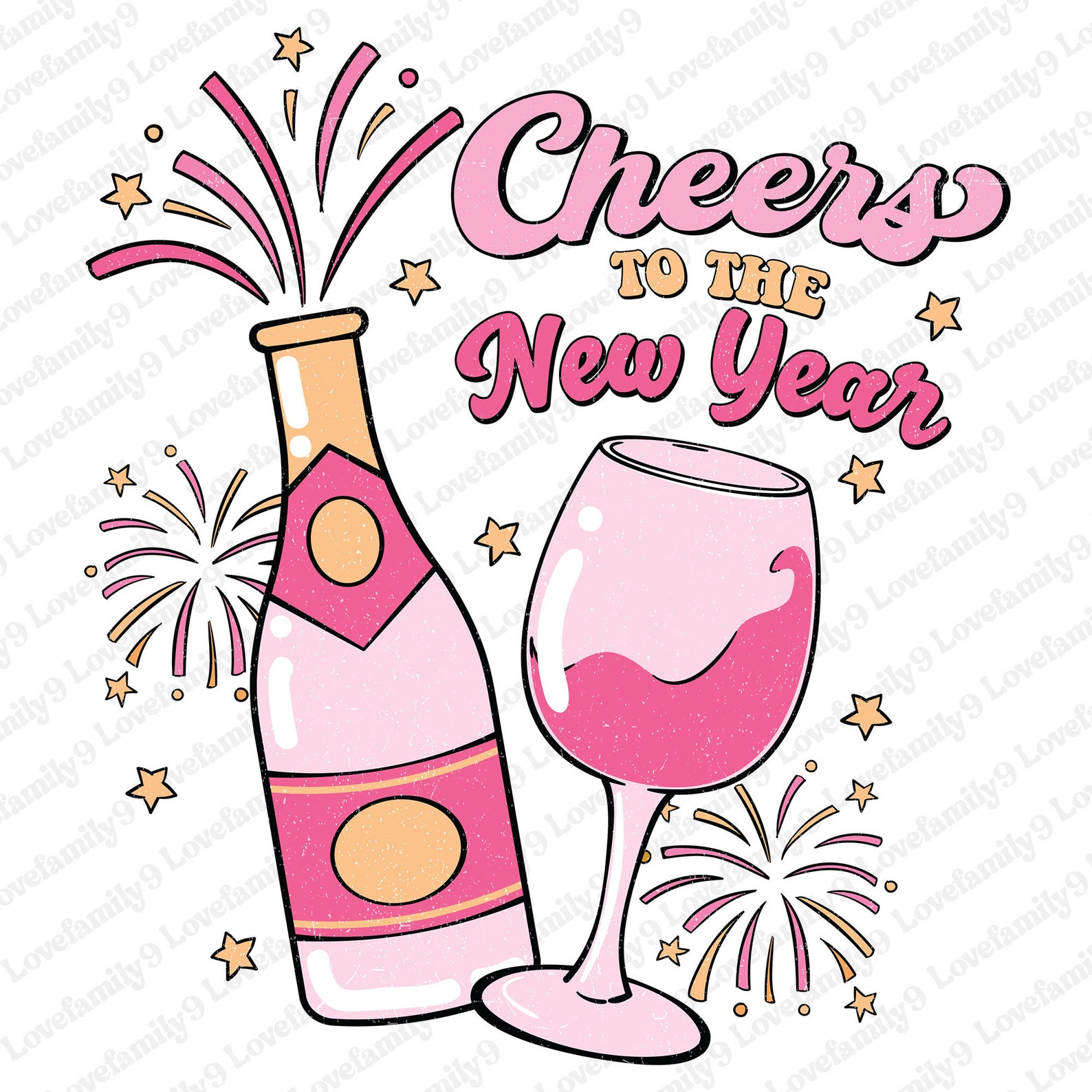 Cheer to New Year Png, 2024 Party Png, Happy 2024 PNG, Trendy New Years ...