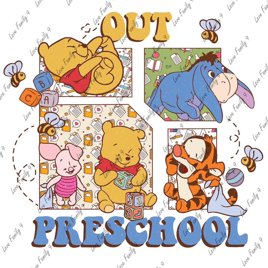 Out Preschool Png, Last Day of School Png, Winnie the Pooh, School's ...
