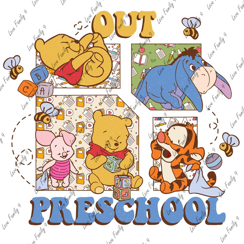Out Preschool Png, Last Day of School Png, Winnie the Pooh, School's ...