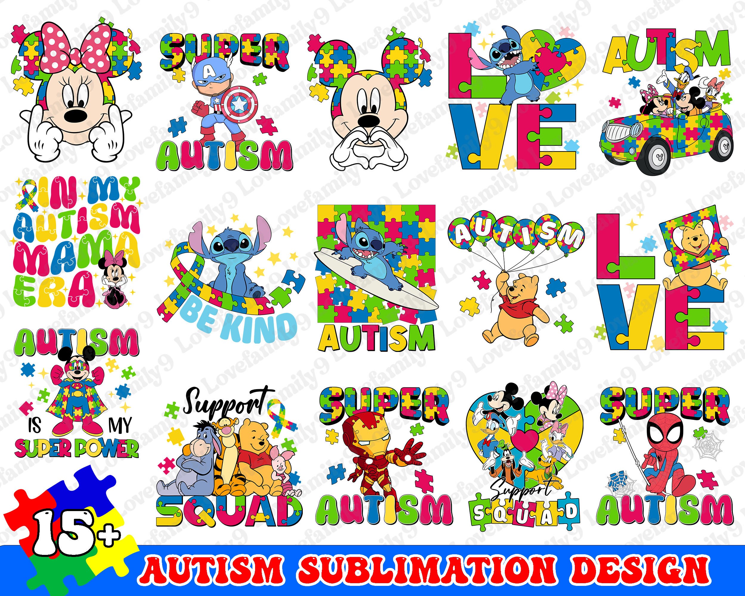 Autism Png Sublimation Bundle, Autism Awareness Png, Autism Puzzle Png ...