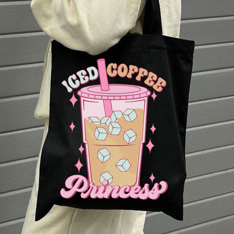 Iced Coffee Princess PNG, Cute Iced Coffee Sublimation Design, Coffee ...