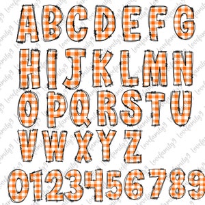 Fall Doodle Letters With Clip Art, Hand Drawn Doodle Alpha Bundle ...