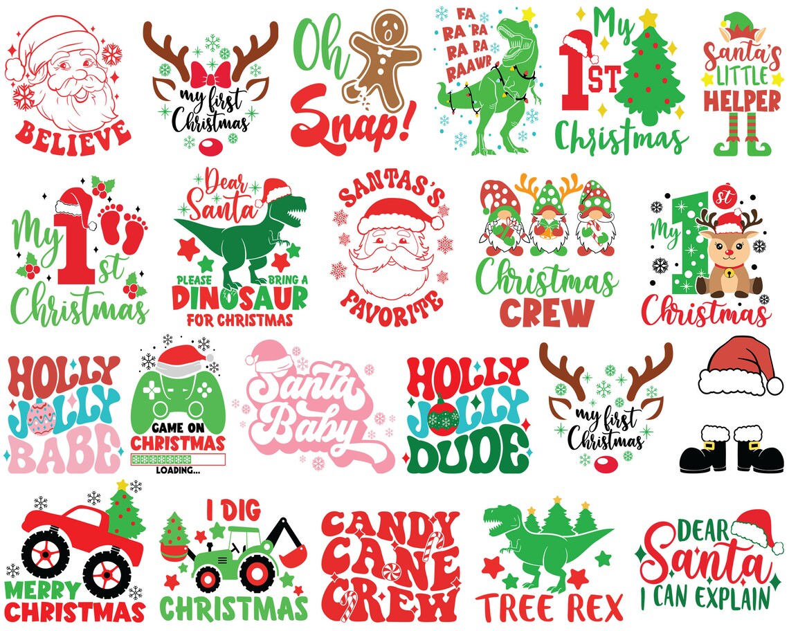 Christmas Kids SVG Bundle, Christmas SVG Bundle, My First Christmas Svg ...