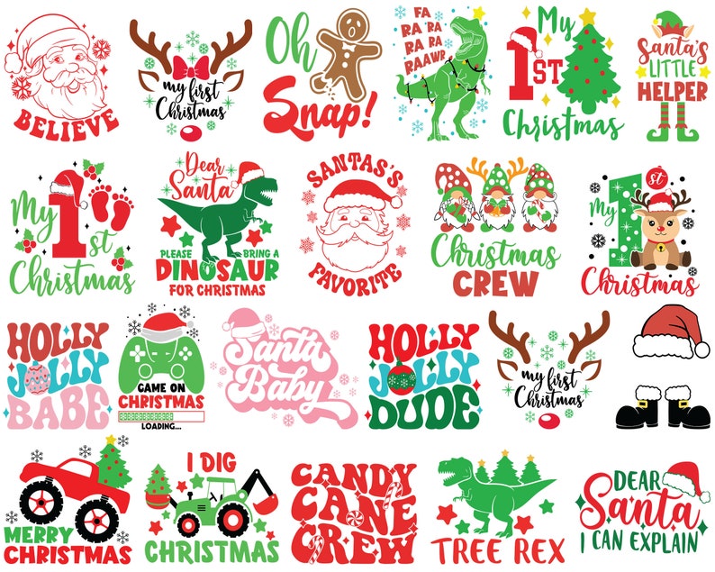 Christmas Kids SVG Bundle, Christmas SVG Bundle, My First Christmas Svg ...