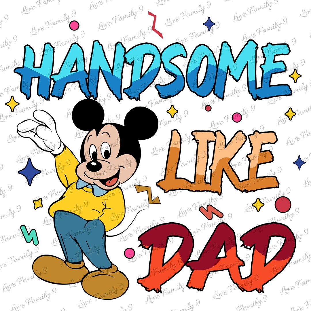 Guapo como papá svg, día del padre svg, papá y yo svg, padres e hijo svg, ratón papá svg, ratón ...