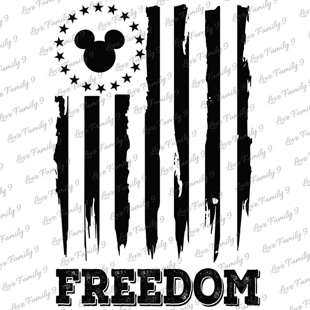 Freedom Mouse Black and White Svg, American Flag Freedom Svg, Mouse ...