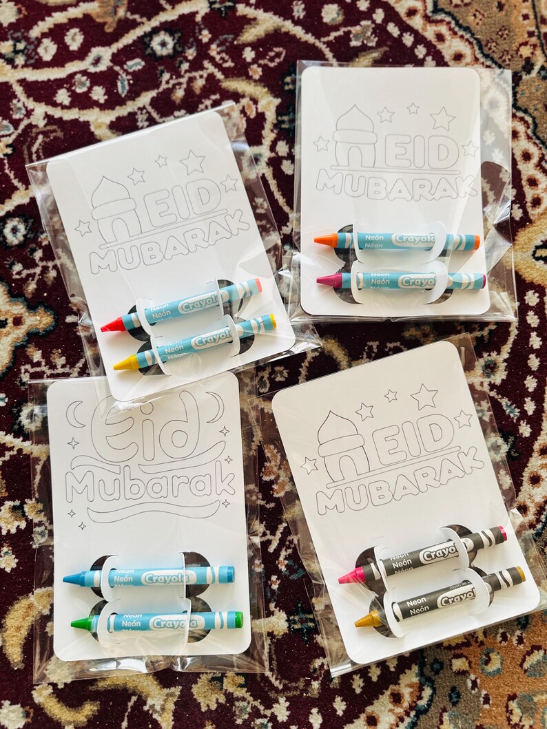 Ramadan Coloring Cards, Eid Coloring Cards, Ramadan Party Favors, Eid ...