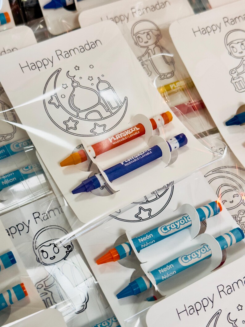 Ramadan Coloring Cards, Eid Coloring Cards, Ramadan Party Favors, Eid ...