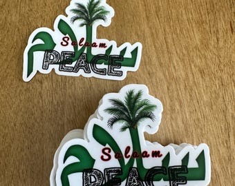 Salaam Peace Laptop Sticker | Water Bottle Stickers | Weatherproof ...