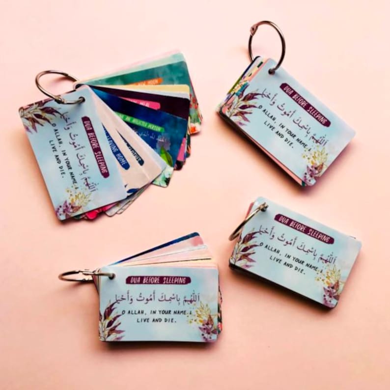Dua Keychain, Set of 16 Cards, Ramadan Hajj Eid Gifts, English - Etsy