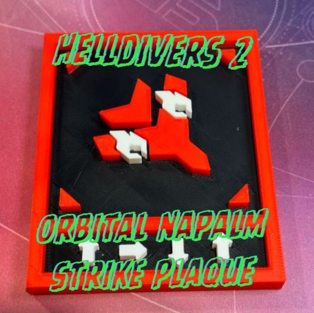 Helldivers 2 Eagle Napalm Strike Plaque 3D Printed - Etsy