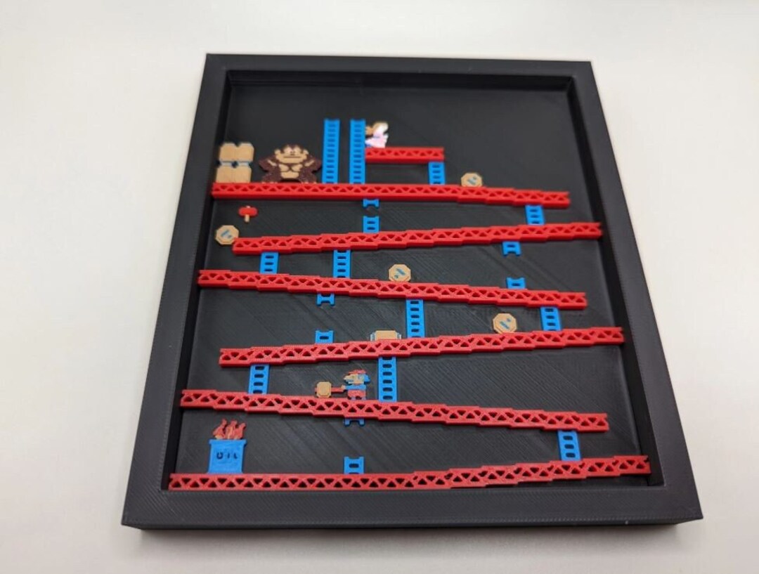Space Invaders/pac-man/donkey Kong Level 1 3D Art 3D Printed ...