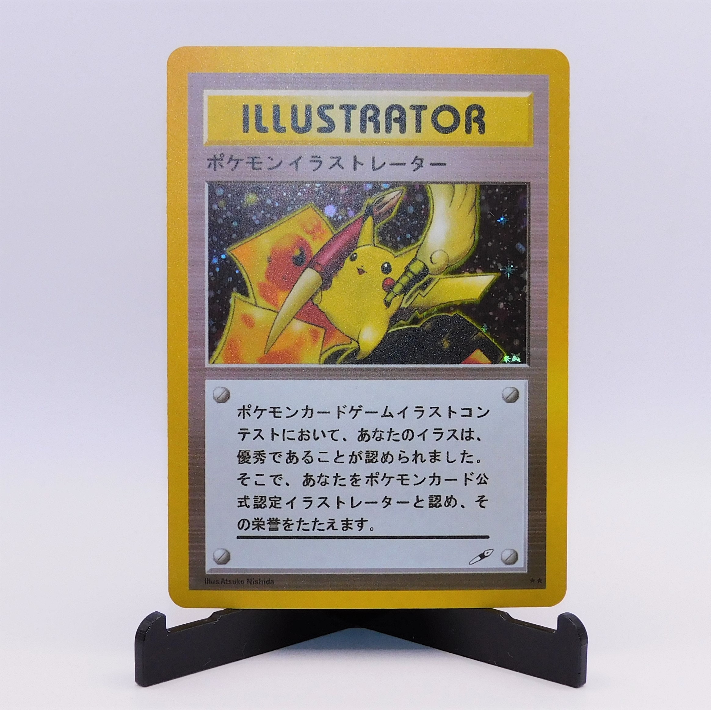 Pikachu Illustrator Pokemon Card Real Holo Starfoil and - Etsy