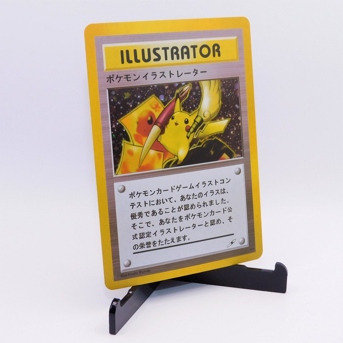 Pikachu Illustrator Pokemon Card Real Holo Starfoil and - Etsy