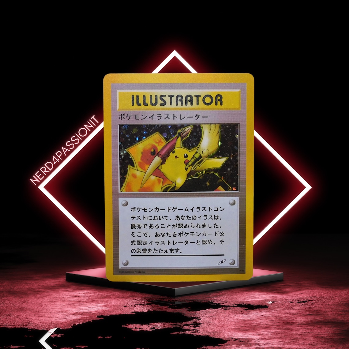 Pikachu Illustrator Pokemon Card Real Holo Starfoil and - Etsy