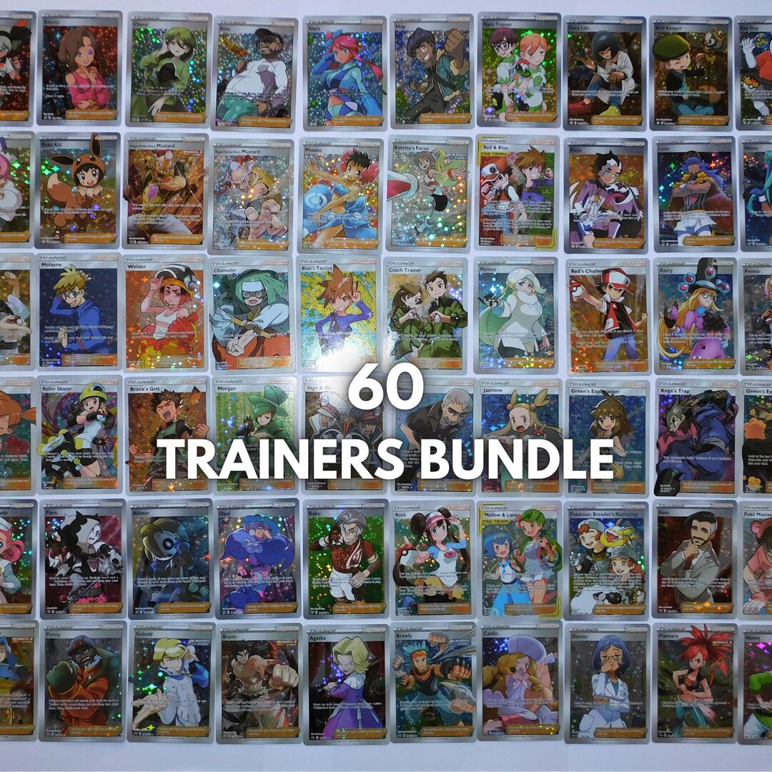 60 CARDS Trainers Pack Bundle From Sword and Shield Red - Etsy