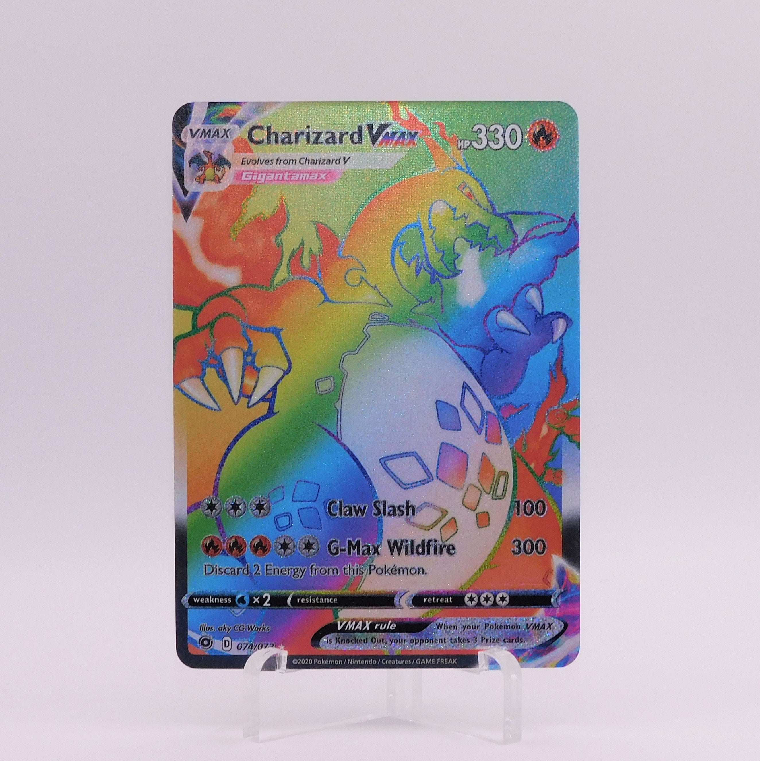 Charizard VMAX Hyper Rainbow Secret Rare Dots Effect High - Etsy Australia