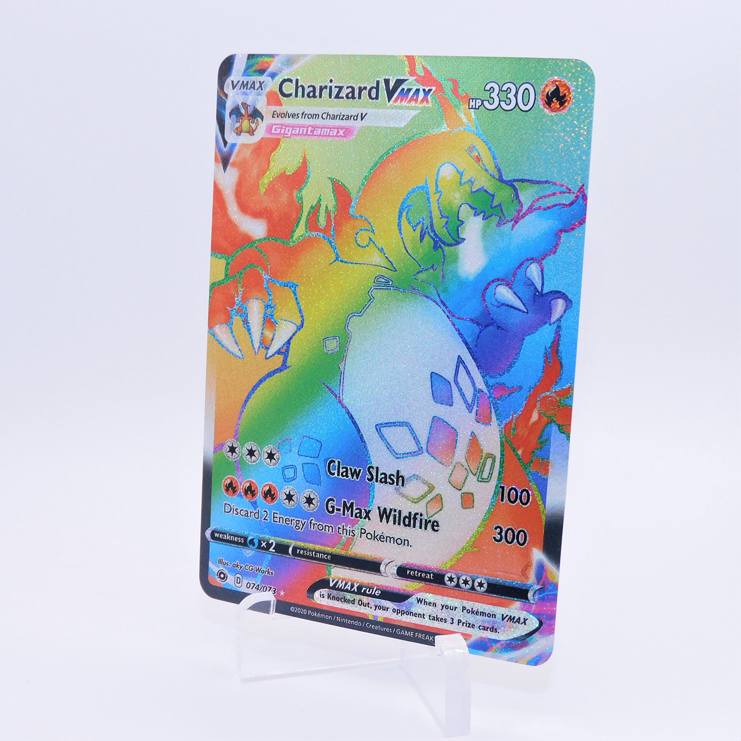 Charizard VMAX Hyper Rainbow Secret Rare Dots Effect High - Etsy Australia