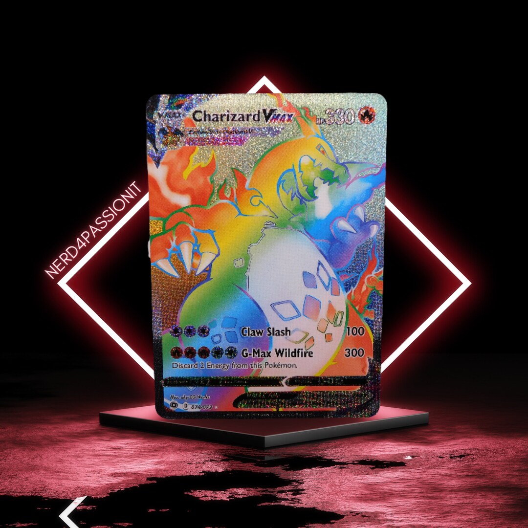 Charizard VMAX Hyper Rainbow Secret Rare Dots Effect Highest Quality ...