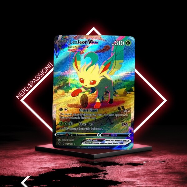 Leafeon Vmax Alt Art Card - Etsy
