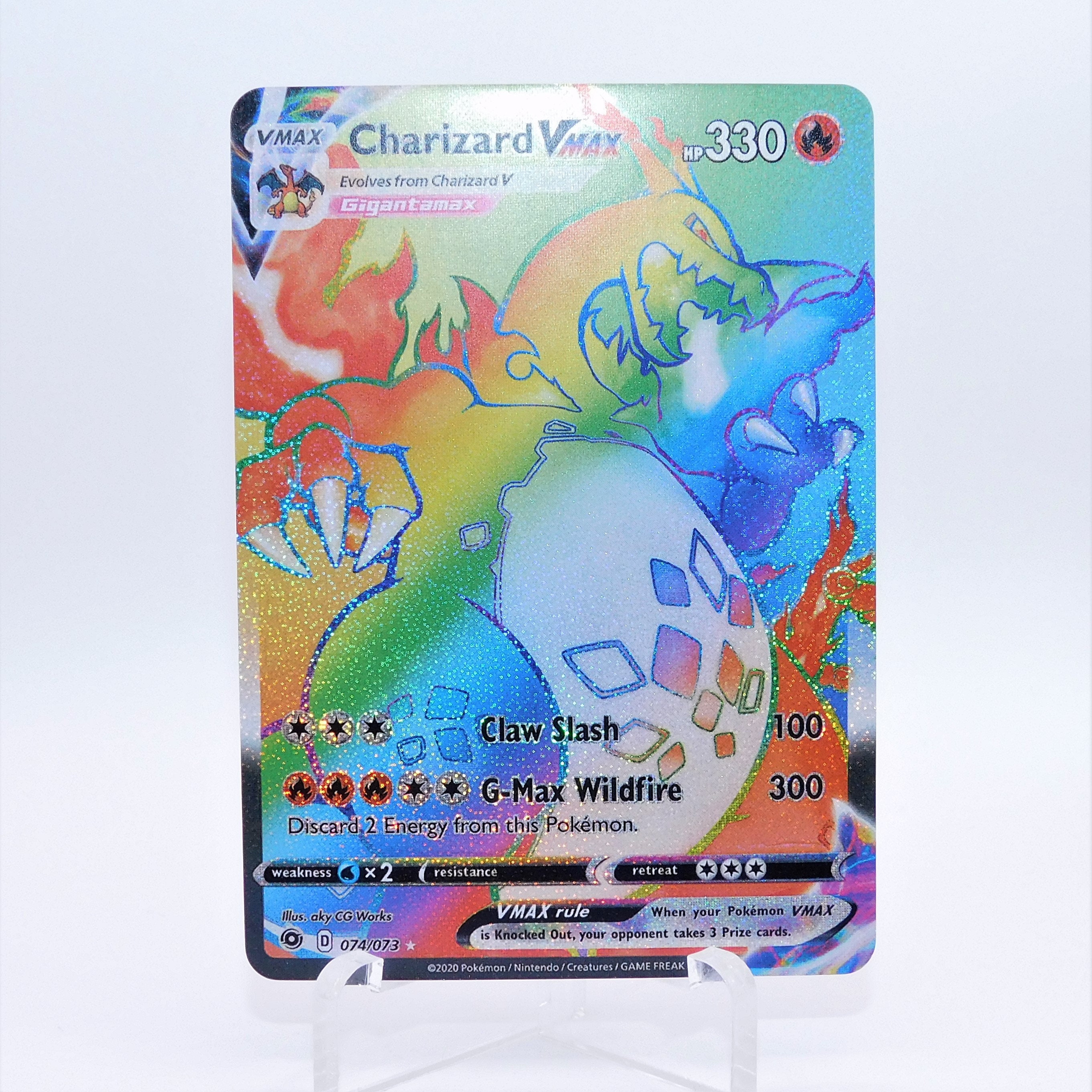Charizard VMAX Hyper Rainbow Secret Rare Dots Effect High - Etsy Australia