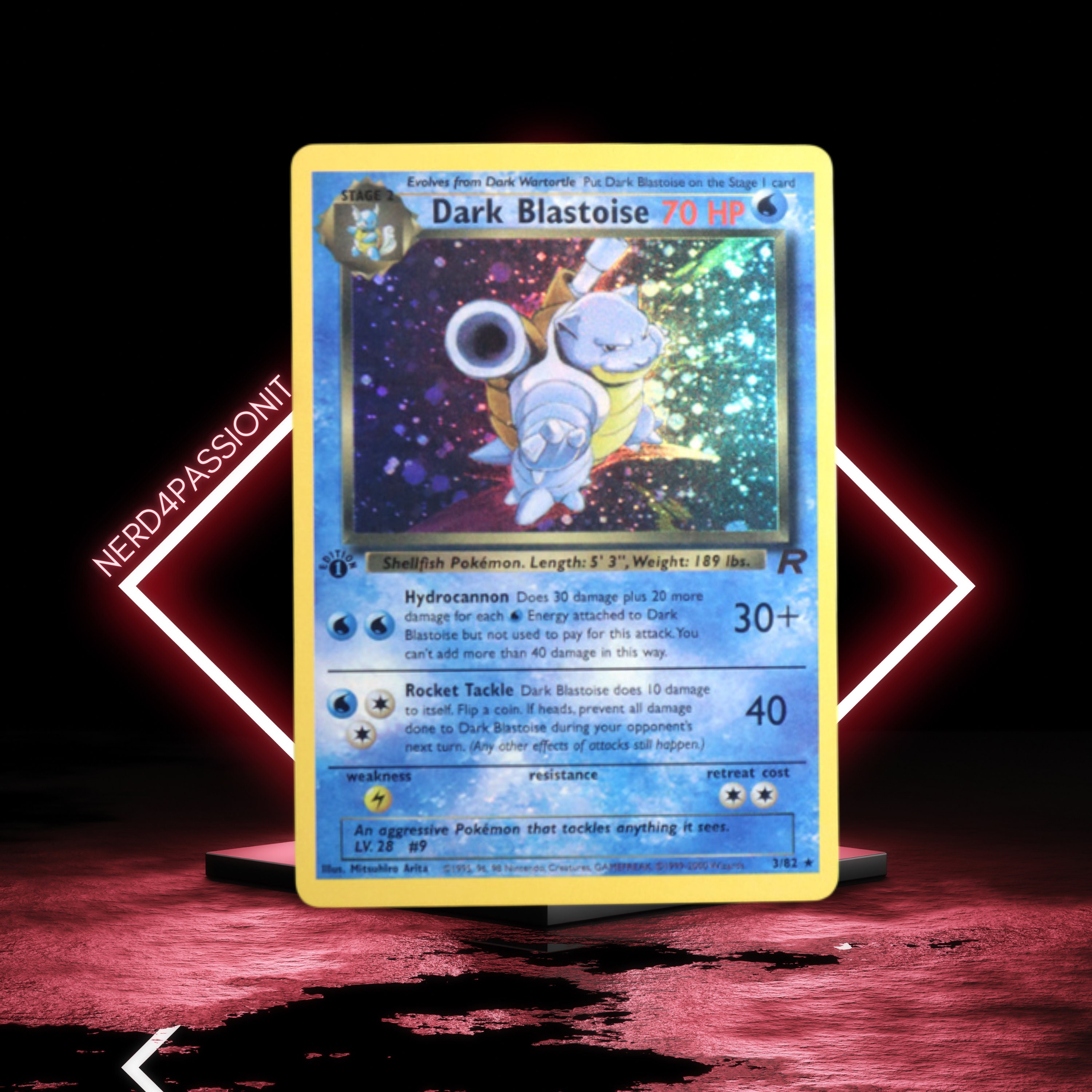 Dark Blastoise Pokemon Card
