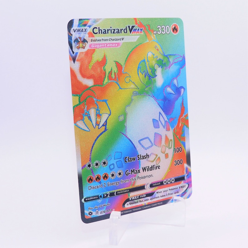 Charizard VMAX Hyper Rainbow Secret Rare Dots Effect High - Etsy Australia