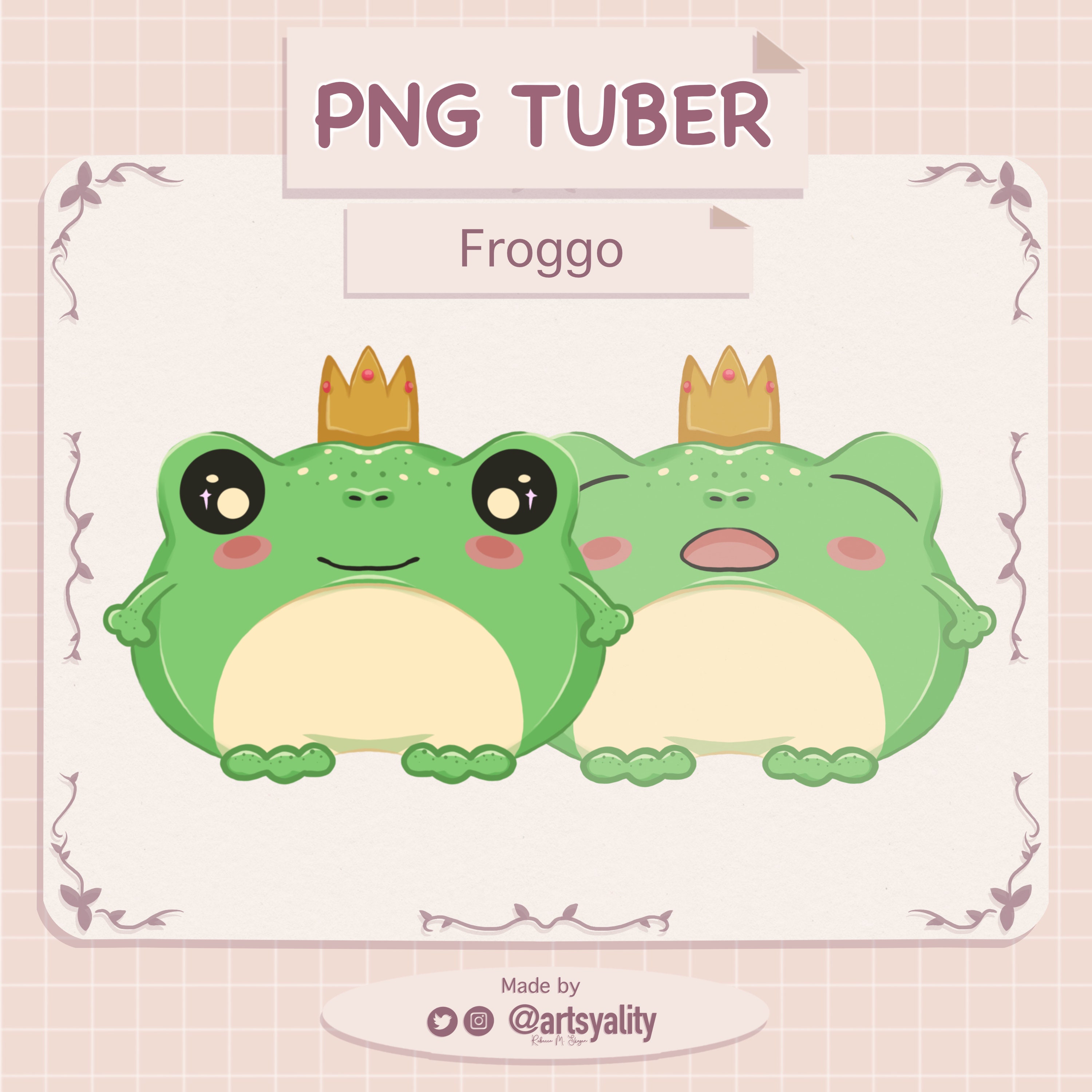 Premade Frog/froggo PNG Tuber Avatar for Twitch/discord/youtube - Etsy