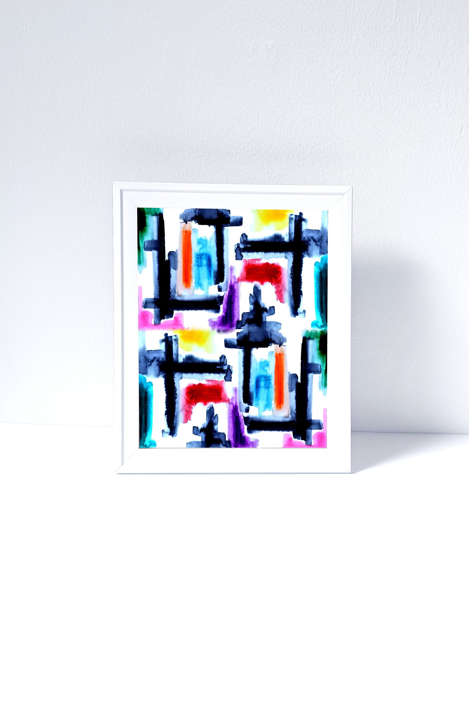 Printable Abstract Art, Original, Wall Art, Colorblock, Primary Colors ...