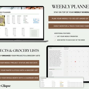 Notion Weekly Planner Template | Notion to Do List | Simple Weekly ...