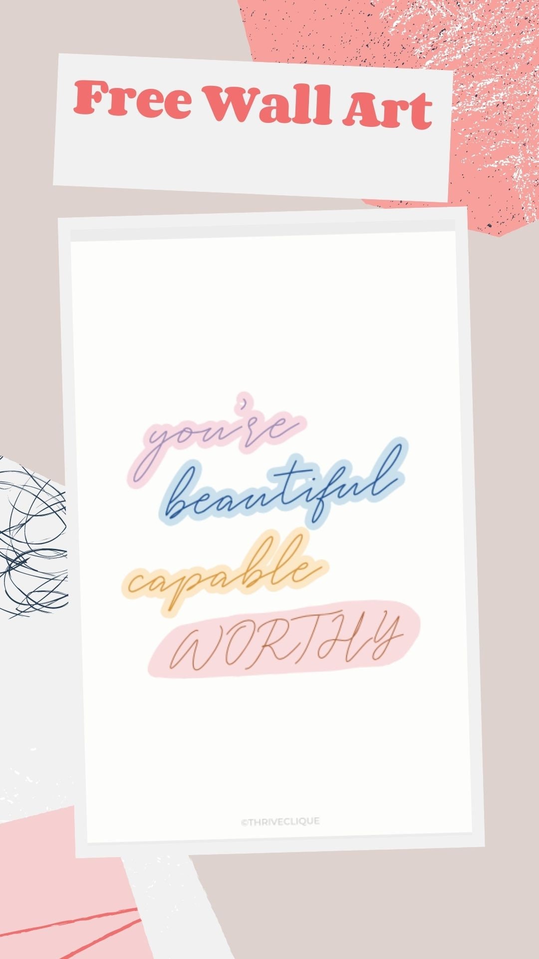 Motivational Print Chase Less, Attract More Wall Art Positive Affirmations Home Decor Office ...