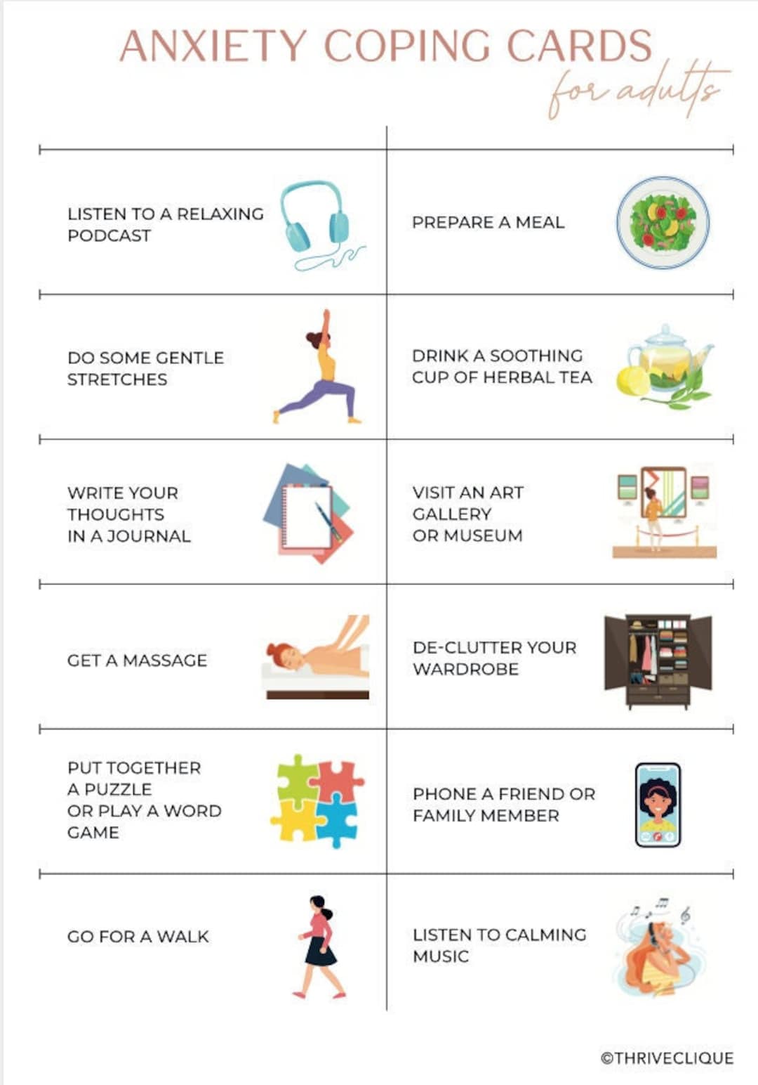 Anxiety Coping Skills Cards | Anxiety Cards | Coping Skills | Panic ...