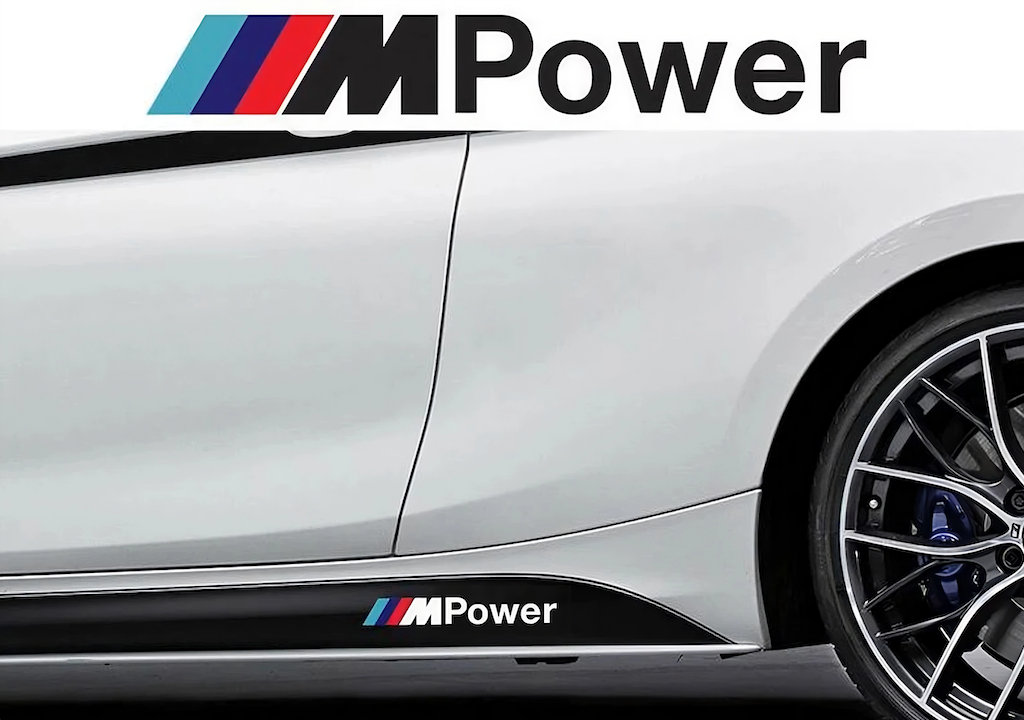2x BMW M Power Side Bumper Black/white Vinyl Logo Decals - Etsy