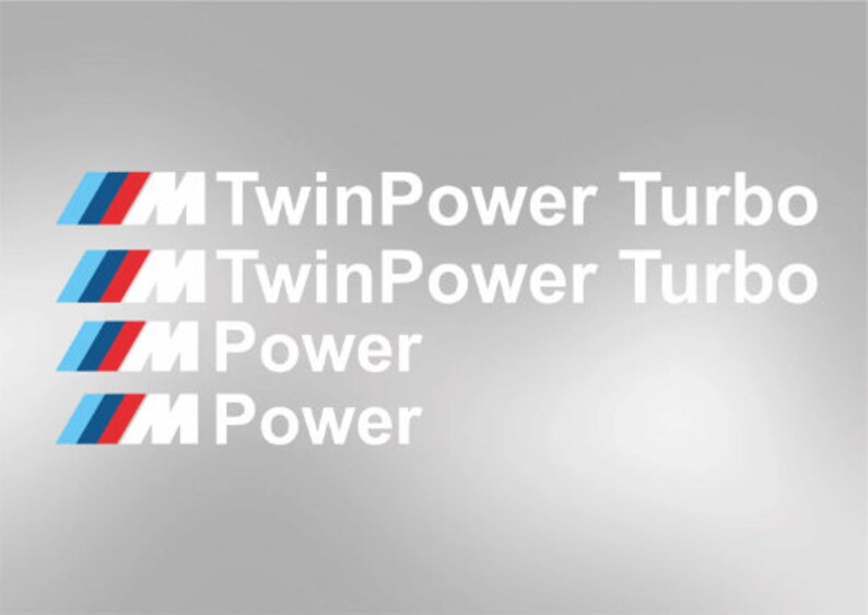 BMW M Power Twin Power Turbo Decal Sticker M Power Side Stickers Set of ...