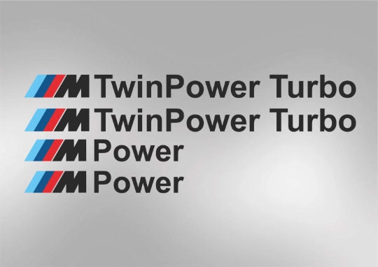 BMW M Power Twin Power Turbo Decal Sticker M Power Side Stickers Set of ...
