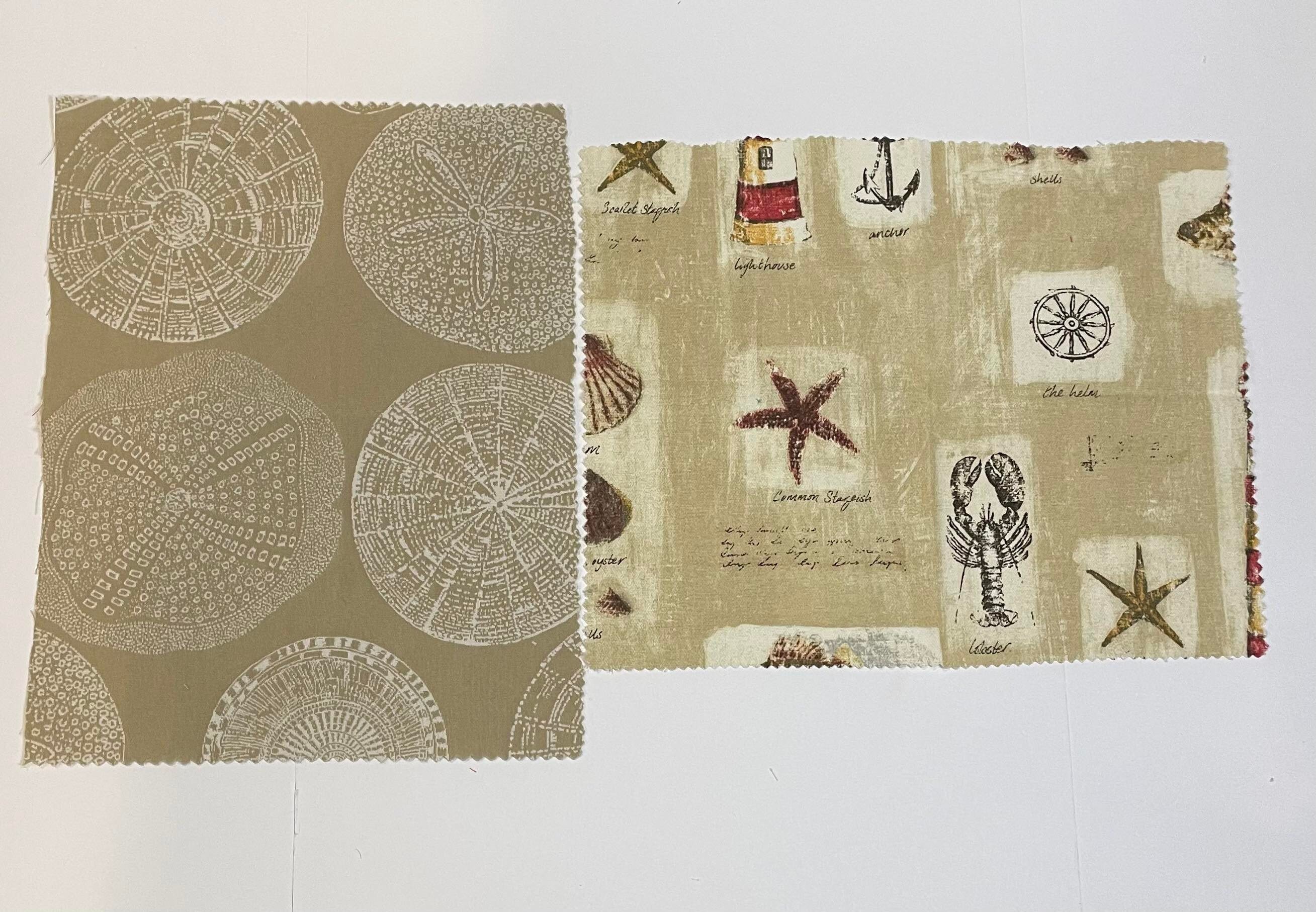 Seaside Patterns in Shades of Blue, Coral and Sand Studio Scrap Mix / 9 ...