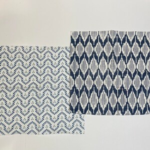 Mixed Patterns in Navy Ocean Blue Pink and Green / Studio - Etsy