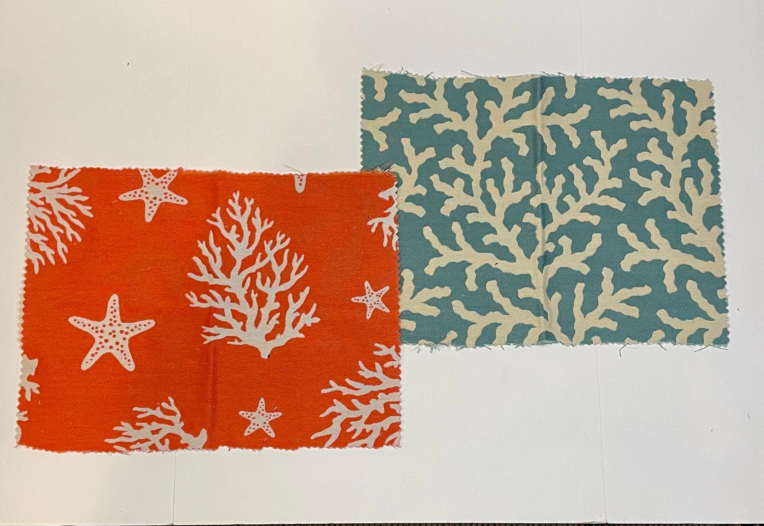 Seaside Patterns in Shades of Blue, Coral and Sand Studio Scrap Mix / 9 ...