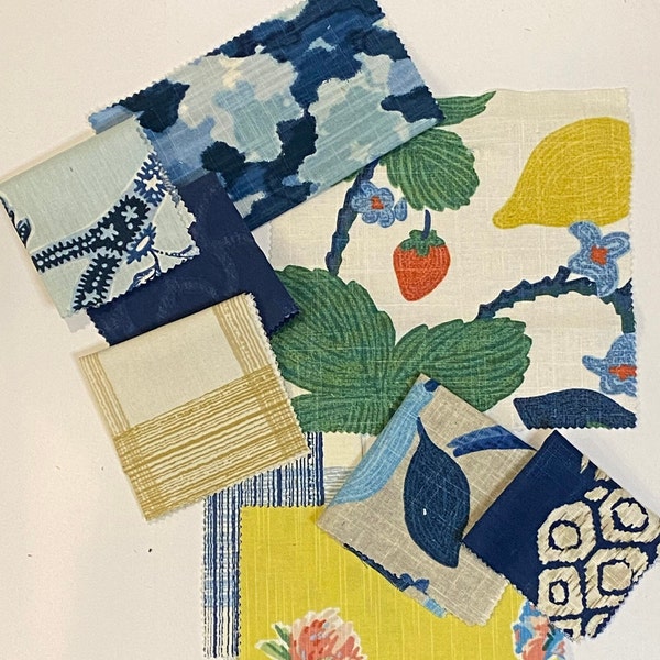 Scrap Blue Fabric - Etsy