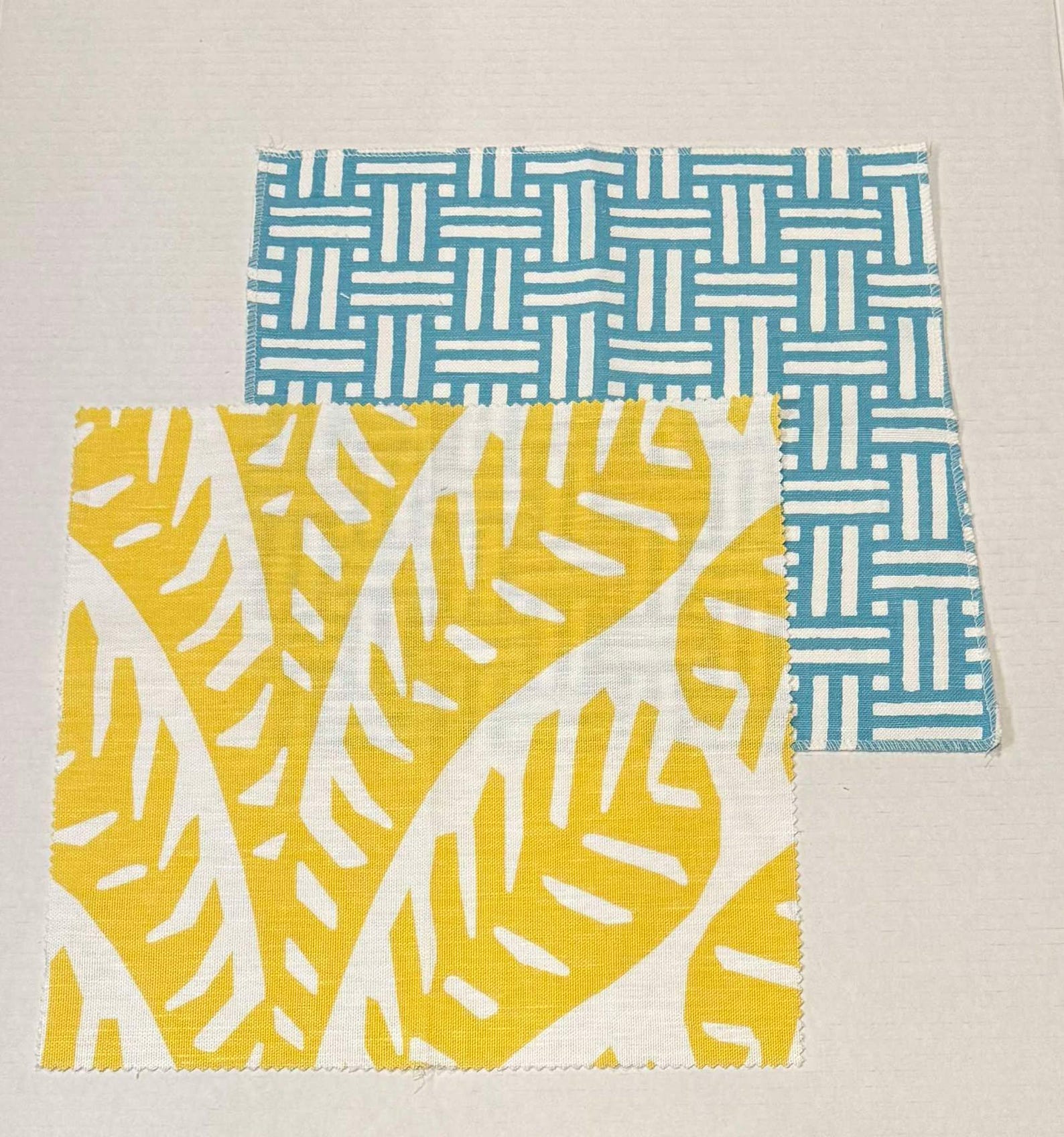 A Hot Pink Floral Pattern Mix in Yellow and Turquoise Geometric Prints ...