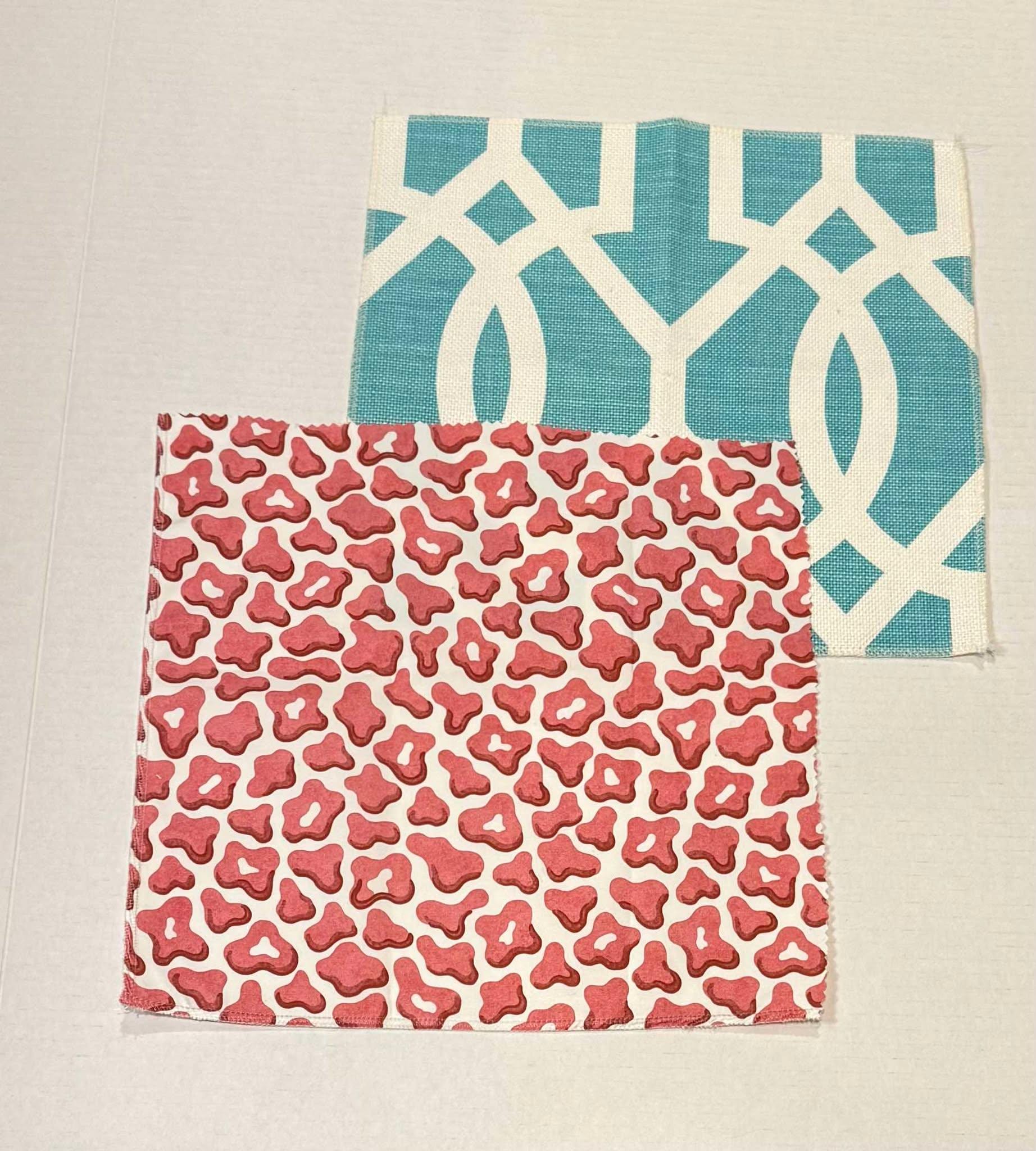 A Hot Pink Floral Pattern Mix in Yellow and Turquoise Geometric Prints ...