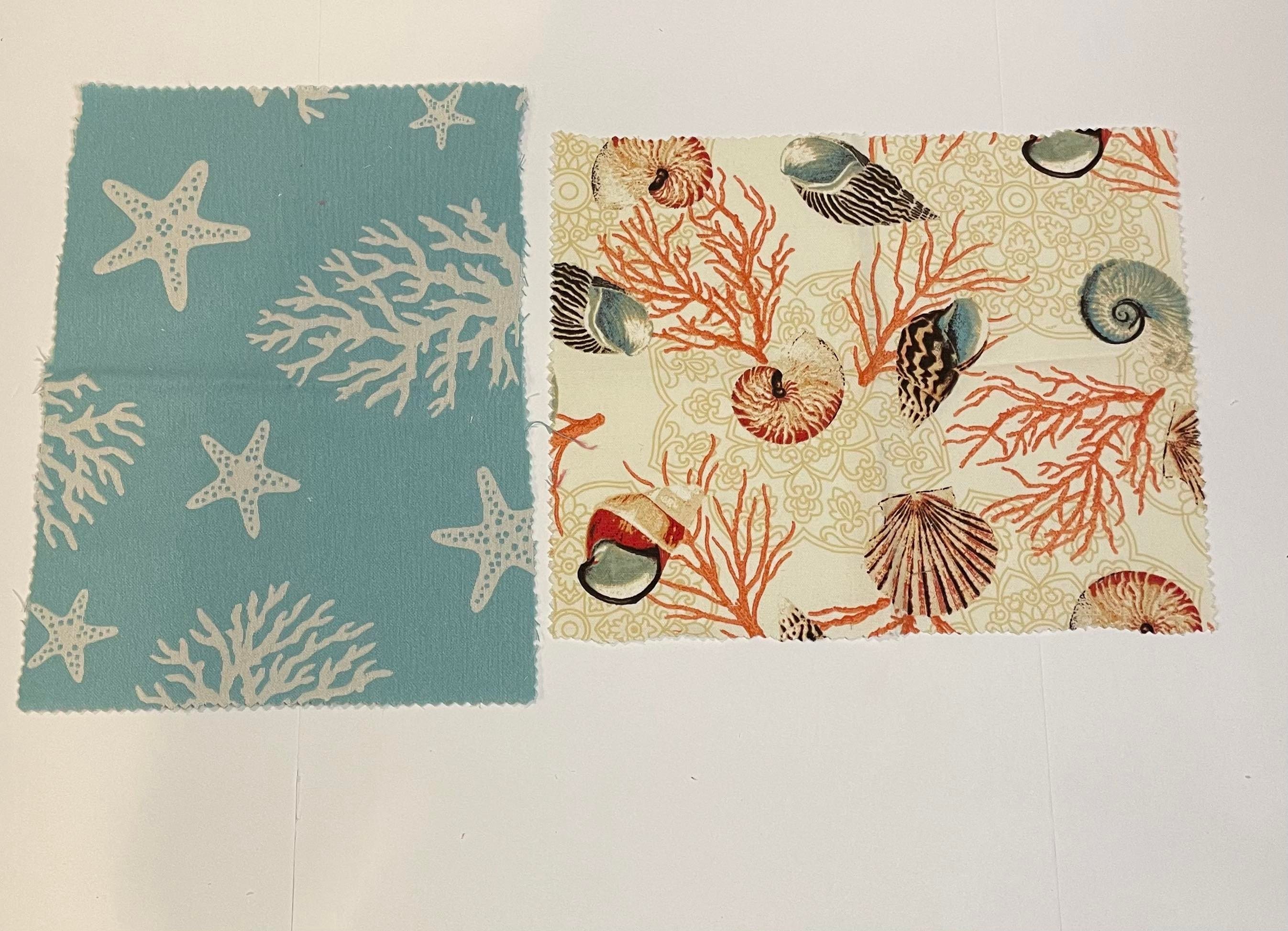 Seaside Patterns in Shades of Blue, Coral and Sand Studio Scrap Mix / 9 ...