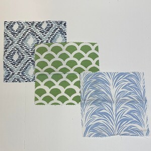 Mixed Patterns in Navy Ocean Blue Pink and Green / Studio - Etsy