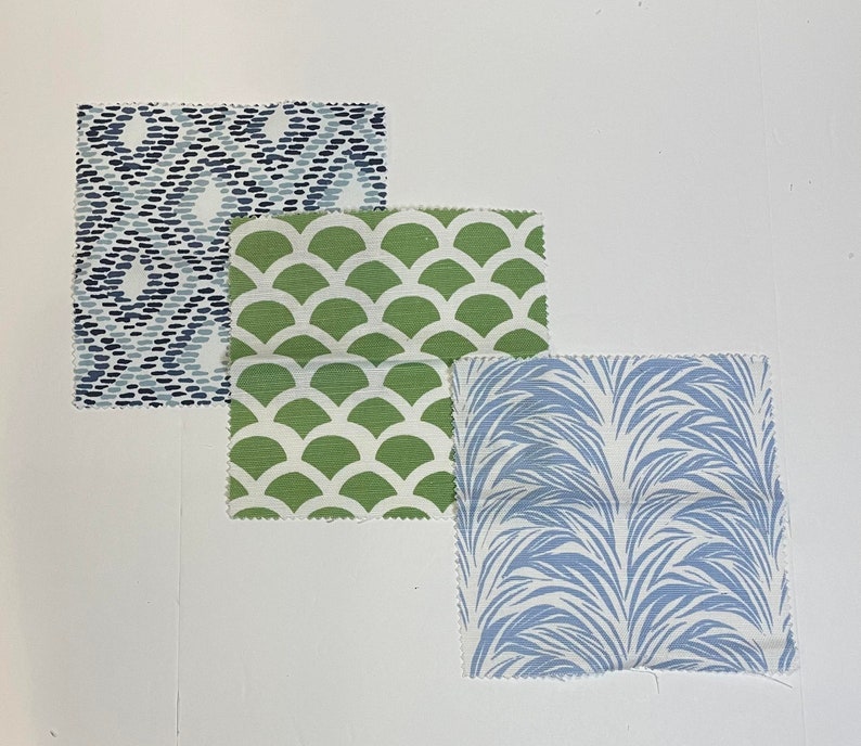 Mixed Patterns in Navy Ocean Blue Pink and Green / Studio - Etsy