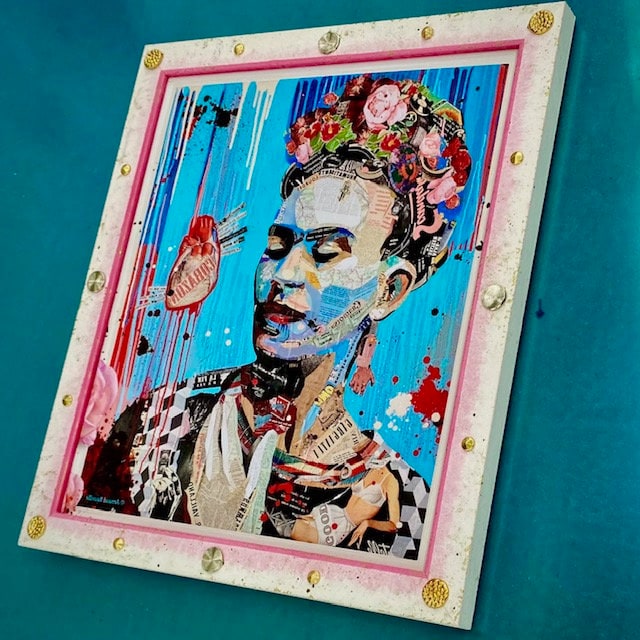 Framed Frida Kahlo Art, Embellished Frame - Etsy